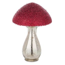 Bizzotto Dekofigur "Mushroom" in Rot/ Silber - (H)19 cm - 11% | Dekofiguren
