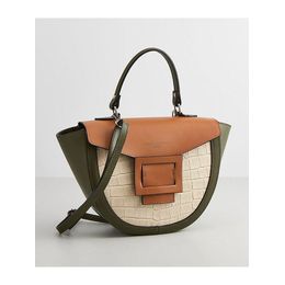 maison héritage PARIS Leder-Umhängetasche "Votti" in Khaki/ Hellbraun - (B)28 x (H)21 x (T)9 cm - 73% | Damen-taschen