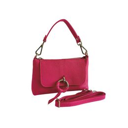 Florence Bags Leder-Schultertasche "Embros" in Pink - (B)23 x (H)15 x (T)6 cm - 77% | Damen-taschen
