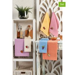 Elizabed 6er-Set: Geschirrtücher in Bunt - 75% | Größe 40x60 cm | Tischwaesche
