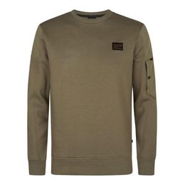 Petrol Sweatshirt "Pueblo" in Khaki - 38% | Größe XL | Herren-plussize