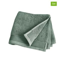 Framsohn 4er Set: Gästehandtücher "Premium" in Khaki - 12% | Größe 30x50 cm | Badtextilien