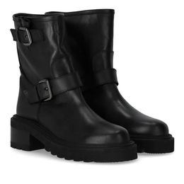 Via Roma 15 Stiefel - Malibu' Black Biker Bootie - Gr. 38 (EU) - in Schwarz - f&uuml;r Damen