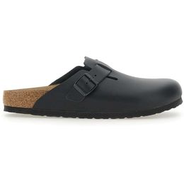 Birkenstock Loafer - Boston Natiral Leather - Gr. 39 (EU) - in Schwarz - f&uuml;r Damen