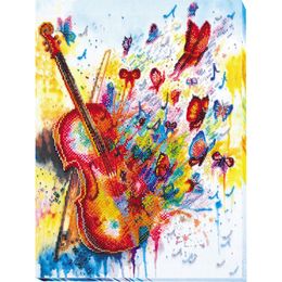 buttinette Perlen-Stickbild "Musik", 30 x 40 cm
