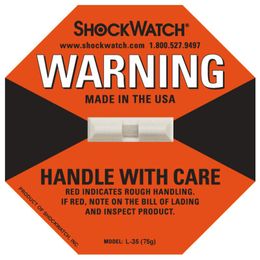 50 x ShockWatch Stoßindikatorlabel mit Warnhinweisaufkleber (orange)