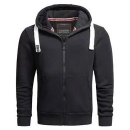 Sweatjacke Alessandro Salvarini "ASVinzent", Herren, Gr. S (48), schwarz, Obermaterial: 65% Baumwolle, 35% Polyester, Sweatjacken, warmer Hoodie