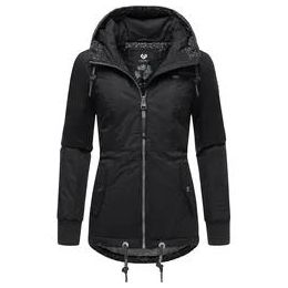 Winterjacke Ragwear "YM-Danka", Damen, Gr. M (38), grau (smoky), Außenmaterial: 100% Polyester, Innenfutter: 100% Polyester, Wattierung: 100% Polyester, tailliert hüftbedeckend, hoch geschlossener Ausschnitt, Ärmel ohne Ärmelschlitz Rippstrickbündchen, Jacken, stylische Winter Outdoorjacke mit Kapuze