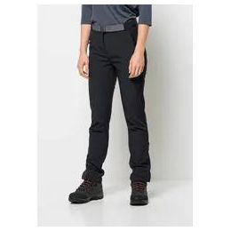 Softshellhose Jack Wolfskin "STOLLBERG PANTS W", Damen, Gr. 40, Normalgrößen, schwarz, Hauptmaterial: 94% Polyester, 6% Elastane; Kontrast: 88% Polyester, 12% Elastane; Futter: 100% Polyester (recycled), Hosen