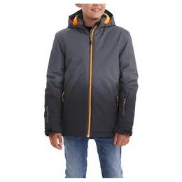 Outdoorjacke Killtec "Lynge BYS JCKT E", Jungen, Gr. 128, grau (anthrazit), Obermaterial: 100% Polyester;Futter: 100% Polyester;F&uuml;llung: 100% Polyester, Jacken Outdoorjacke, Wasserdichte Funktionsjacke mit Schneefang und coolem Design