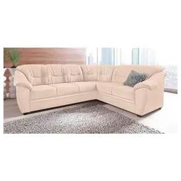 Sit & More Ecksofa SIT & MORE "Savona L-Form, B: 262 cm", beige (natur), B:262cm H:90cm T:212cm, PRIMABELLE-Microfaser (100% Polyester);SOFTLUX/Struktur (Korpus in Kunstleder, Sitz und Rücken in Strukturstoff aus 75% Polyester und 25% Viskose);Kunstleder SOFTLUX;NaturLEDER (echtes Rindsleder), Korpus in Kunstleder SOFTLUX, Sofas, optional Bettfunktion, Federkern, Topseller