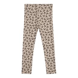 Only Mini Leggings 'KMGTrinny' M&auml;dchen Gr&ouml;&szlig;e 116 beige / schwarz