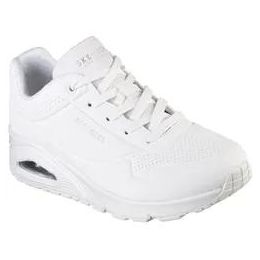 Sneaker Skechers "Street Uno - Stand on Air", Damen, Gr. 40, weiß (weiß, weiß), Lederimitat, Schuhe, Freizeitschuh, Halbschuh, Schnürschuh mit Memory Foam, Topseller