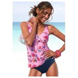 B&uuml;gel-Tankini-Top Sunseeker "Modern", Damen, Gr. 44, Cup E, rosa (rosa, bedruckt), Polyamid, bedruckt, floral, Bikini-Oberteile, mit Blumendruck