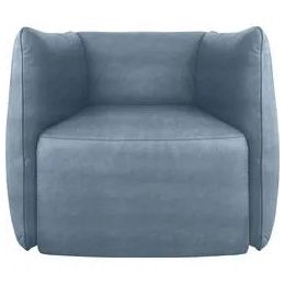 Sessel Egoitaliano "Ludo Loungesessel, Designsessel, Clubsessel, elegant und zeitlos", blau (hellblau), B:80cm H:68cm T:80cm, Luxus-Micofaser Lederoptik (100% Polyester) ist ein neues technisches Gewebe mit einem visuellen und taktilen Aspekt, der dem Nubuk sehr nahe kommt, mit innovativen Eigenschaften. Seine außerordentliche Weichheit kommt von einem exklusiven Produktionsprozess, der Unreinheit