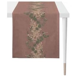 Tischläufer Apelt "5250 HERBSTZEIT, Jacquard, Herbstdeko, Herbst", lila, B:46cm L:140cm, Polyester, Viskose, Tischdecken