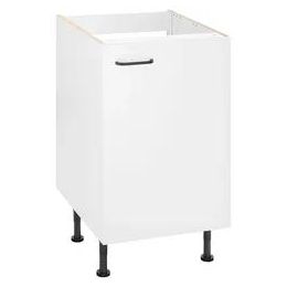 Sp&uuml;lenschrank Optifit "Elga", wei&szlig; (wei&szlig;, wei&szlig;), B:50cm H:87cm T:58,4cm, Holzwerkstoff, Schr&auml;nke, Sp&uuml;lenschrank, mit Soft-Close-Funktion, h&ouml;henverstellbaren F&uuml;&szlig;en, Breite 50 cm