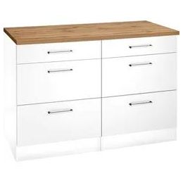 Unterschrank KOCHSTATION "KS-Kehl", wei&szlig;, B:120cm H:85cm T:60cm, MDF, Schr&auml;nke, Unterschrank, Breite 120 cm