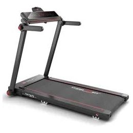 Laufband Christopeit Sport "TM 750 S (mit/ohne Pulsgurt)" Gr. 1, schwarz (schwarz, rot), Laufbänder, ohne Pulsgurt, bis max. 16 km/h, klappbar, B:81cm H:124cm L:143cm