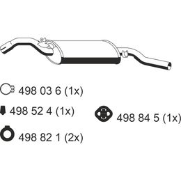 Ernst Endschalldämpfer für VAG 191253609AC 132190