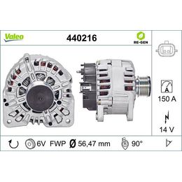 Valeo Generator REMANUFACTURED PREMIUM 14V 150A für RENAULT DACIA 8200739736 7711497409 7711368381 444709