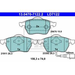 ATE Bremsensatz-Vorderachse Standard Disc / Ceramic Bremsensatz, Scheibenbremse vorne rechts links belüftet 310mm für SKODA SEAT VAG 8N0698151C 8N0698