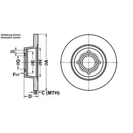 ATE Bremsensatz-Vorderachse Bremsensatz, Scheibenbremse vorne rechts links voll 280mm f&uuml;r VAG 8A0698151B 8A0698151A 8A0698151C IJF1416D64