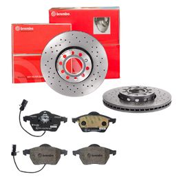 Brembo Bremsensatz-Vorderachse XTRA LINE SK8K0F1RZ3 Bremsensatz, Scheibenbremse vorne rechts links Gelocht/innenbel. 288mm f&uuml;r SKODA VW SEAT (SVW) AUD