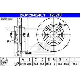 ATE Bremsensatz-Vorn und hinten SG00000CTA Bremsensatz, Scheibenbremse vorne rechts links bel&uuml;ftet 302mm f&uuml;r HYUNDAI KIA 58411-2W010 58101-2PA70 58101