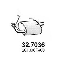 Asso Endschalldämpfer für NISSAN 201007J810 201007J810KE 201009F510KE 32.7036