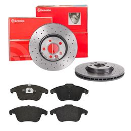 Brembo Bremsensatz-Vorderachse XTRA LINE / STANDARD Bremsensatz, Scheibenbremse vorne rechts links Gelocht/innenbel. 300mm f&uuml;r VOLVO ASIA LAND ROVER G
