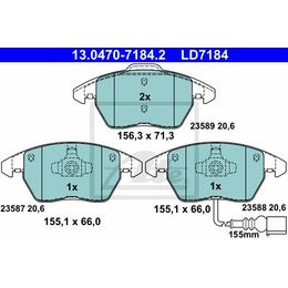 ATE Bremsensatz-Vorderachse Bremsensatz, Scheibenbremse vorne hinten rechts links bel&uuml;ftet 312mm f&uuml;r SKODA SEAT VAG 1K0615601AD 1K0615301AA 8E0698451J