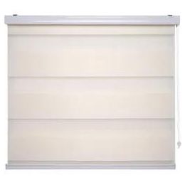 Bella Casa Doppelrollo LIEDECO "DUO-Rollo mit 20 cm Streifen" Gr. 3, beige (champagner), B:90cm H:220cm, Polyester, Rollos, im Fixmaß