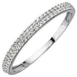 Diamonds by Ellen K. Fingerring "Gold 375 mit Zirkonia weiß" Gr. 18, weiß, FASCINATION BY ELLEN K., Fingerringe, Damen, 056 (17,8), Gold
