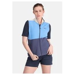 Funktionsweste KARI TRAA "Ane", Damen, Gr. S, blau, 100% Polyester, normal, hoch geschlossener Ausschnitt, Westen Funktionsweste, mit recycelten Materialien