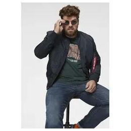 Bomberjacke Alpha Industries "MA-1 TT", Herren, Gr. 3XL, blau (rep.blau), Web, Obermaterial: 100% Nylon. Futter: 100% Nylon, unifarben, schmal, Rippbündchen, Jacken