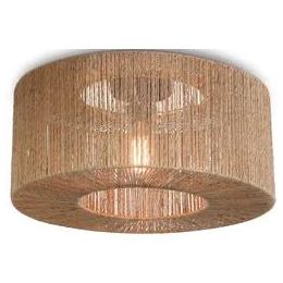 GOOD & MOJO Deckenleuchte "Iguazu", beige (natur), Ø 50cm H: 22cm, Leuchten, Deckenlampe Deckenleuchte