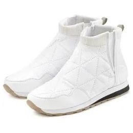 Winterstiefelette Vivance, Damen, Gr. 42, weiß, Obermaterial: 50% Lederimitat, 50% Nylon. Futter: 100% Textilmaterial. Decksohle: 100% Textilmaterial. Laufsohle: 100% Synthetik, unifarben, Schuhe, in modischer Stepp-Optik, Ankle Stiefeletten, Outdoor Boots, Sneaker