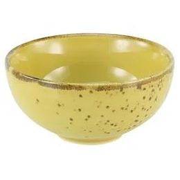 Tapas-Schale Creatable "NATURE COLLECTION", gelb (curry), Ø:8cm, Steinzeug, Schüsseln, Snackschale, Dipschale, Servierschale, Ø 8 cm