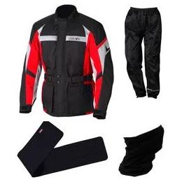 Nerf Motorradkombi NERVE "NERVE Set" Gr. M, schwarz (schwarz, rot), Overalls, M, N-Gr, Obermaterial: 100% Polyester. Innenseite: 100% Polyester