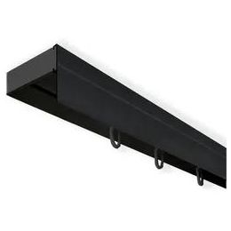 Gardinenschiene SN DECO GROUP "Vorhangschiene SH mit Blende" Gr. 6, schwarz, L:300cm T:4,7cm, Kunststoff, Gardinenstangen, Gardinenschiene