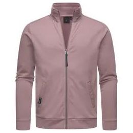 Kapuzensweatjacke Ragwear "Miet", Herren, Gr. XL (54), lila (mauve), Sweatware, Obermaterial: 55% Baumwolle, 45% Polyester, Basic, gerade hüftbedeckend, hoch geschlossener Ausschnitt, Ärmel ohne Ärmelschlitz Rippbündchen, Sweatjacken, coole Herren Basic Sweatjacke