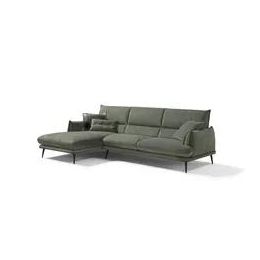 Ecksofa Egoitaliano "FUNNY, hochwertiges und aktuelles Design, bequeme Rückenlehne", grün, B:265cm H:90cm T:225cm, 100% Polyester, Sofas, hochwertiger Sitzkomfort, L-Form