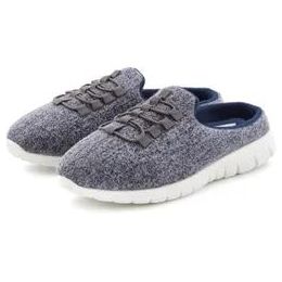 Hausschuh Vivance "Sneaker", Damen, Gr. 38, blau (blaugrau), Obermaterial: 100% Textilmaterial. Futter: 100% Textilmaterial. Decksohle: 100% Textilmaterial. Laufsohle: 100% Synthetik, meliert, unifarben, Schuhe, Slipper, Pantoffel, Pantolette, Clog VEGAN