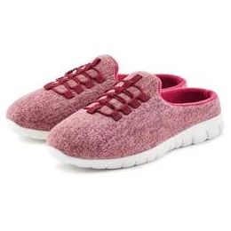 Hausschuh Vivance "Sneaker", Damen, Gr. 38, lila (beere), Obermaterial: 100% Textilmaterial. Futter: 100% Textilmaterial. Decksohle: 100% Textilmaterial. Laufsohle: 100% Synthetik, meliert, unifarben, Schuhe, Slipper, Pantoffel, Pantolette, Clog VEGAN