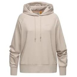 Kapuzensweatshirt Ragwear "Tonna", Damen, Gr. XXXL(46), wei&szlig; (bone), Sweatware, Material: 67% Polyester, 28% Viskose, 5% Elasthan, oversize h&uuml;ftbedeckend, hoch geschlossener Ausschnitt, Raglan&auml;rmel Rippb&uuml;ndchen, Sweatshirts, Moderner Damen Hoodie in angesagtem Oversize-Schnitt