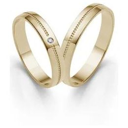 Trauring Firetti "Schmuck Geschenk Gold 375 Hochzeit Ehering "LIEBE" Gr. 72, gold (gelbgoldfarben), Fingerringe, Damen, 72, ohne Brillant, Gelbgold 375, 3,5mm, Trauring, Made in Germany, wahlweise mit oder ohne Brillant