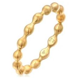 Fingerring Elli "Kugel Dots Stapelring Schlicht 925 Silber" Gr. 54, gold, Fingerringe, Damen, 54mm, ohne Stein, Silber 925 (Sterlingsilber), 3,8mm