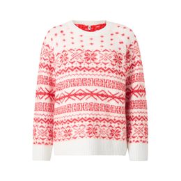 Only Pullover 'ONLXMAS NORDIC' Damen Gr&ouml;&szlig;e M rot / wei&szlig;