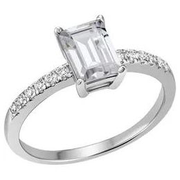 Fingerring Firetti "Schmuck Geschenk Silber 925 Silberring Ring" Gr. 54, silber (silberfarben, kristallweiß), Fingerringe, Damen, 54, Silber 925 (Sterlingsilber), 1,6mm, mit Zirkonia (synth.)